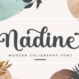 Nadine Font, Handwritten Font, Groovy Font, Canva Font, Calligraphy ...