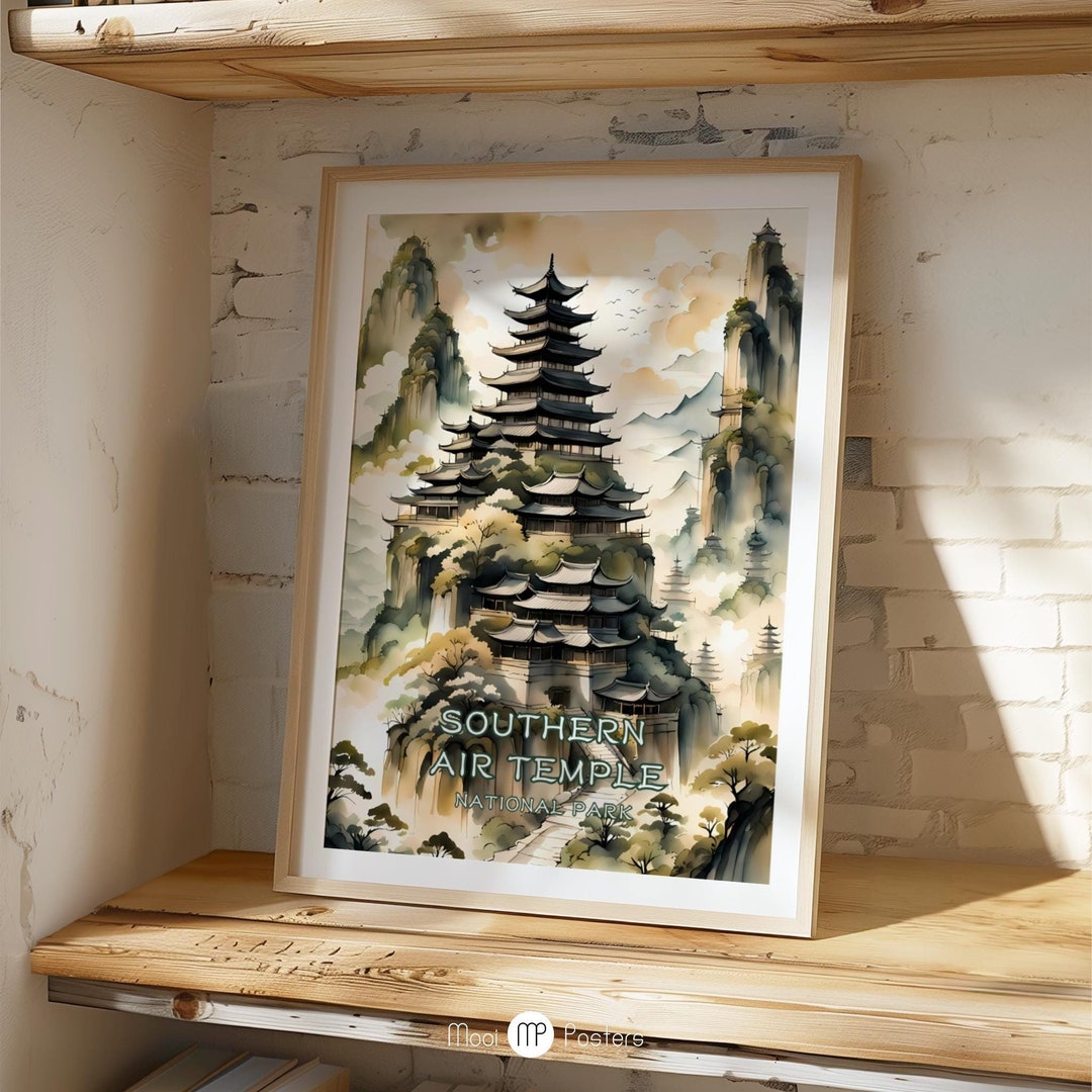 Surreal Avatar-inspired Southern Air Temple Art Print: Expressionist ...