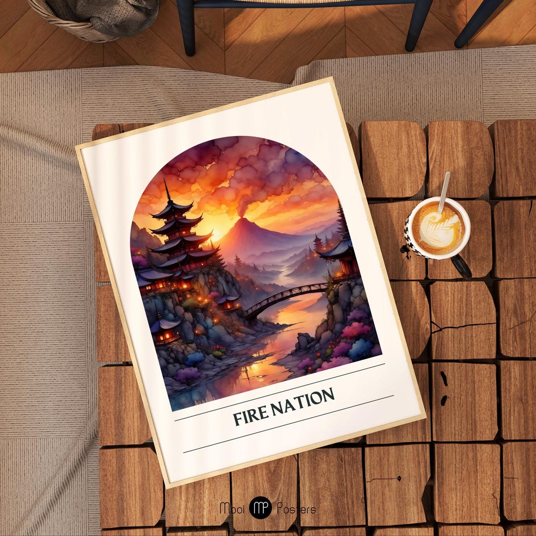 ATLA Fire Nation Art Print: Avatar-inspired Fantasy Wall Decor ...