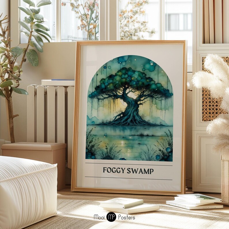 Avatar-inspired Foggy Swamp Art Print: Last Airbender Fantasy Wall ...