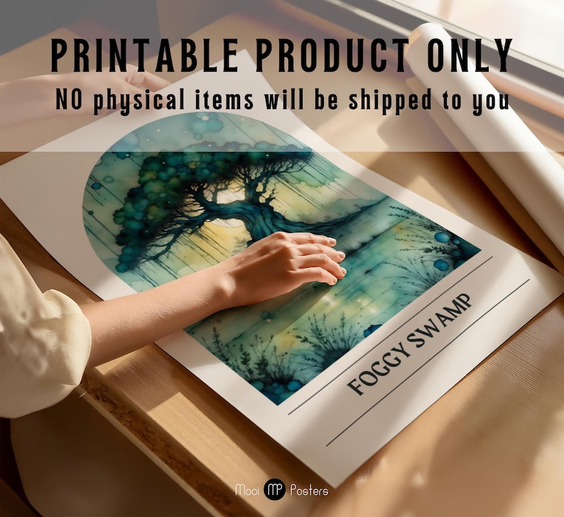 Avatar-inspired Foggy Swamp Art Print: Last Airbender Fantasy Wall ...