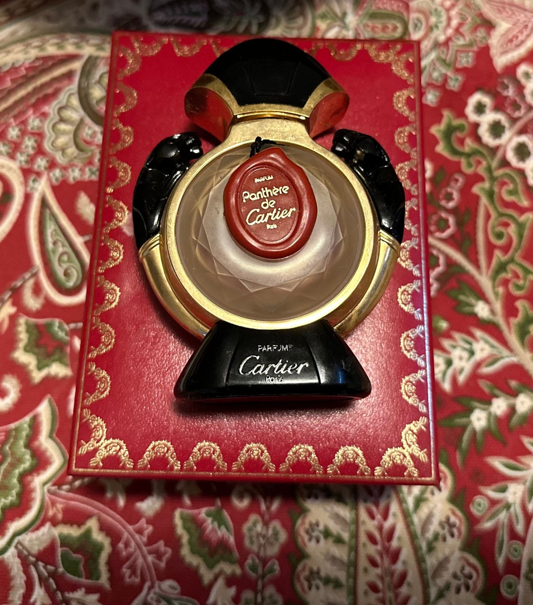 Vintage Cartier Panthere Parfum Bottle With Hang Tag Atomizer Frosted ...