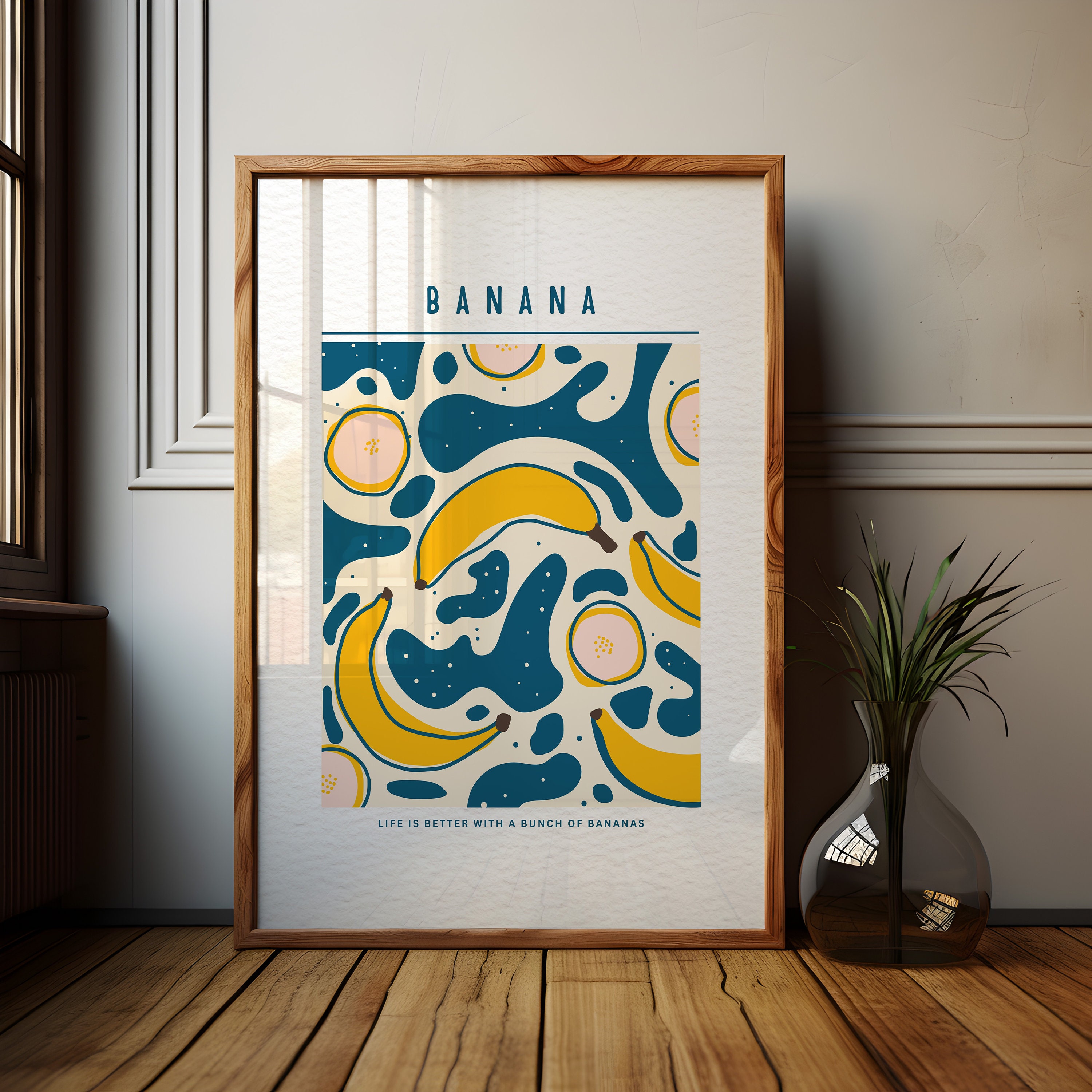 Banana Wall Art ,banana Poster ,kitchen Decor ,cute Kitchen Art ...