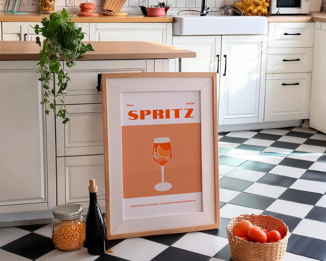 Aperol Spritz Poster, Spritz Coctail Poster, Bar Poster, Kitchen Poster ...