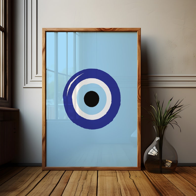 Evil Eye Wall Art , Evil Eye Protection Home Decor , Evil Eye Poster ...