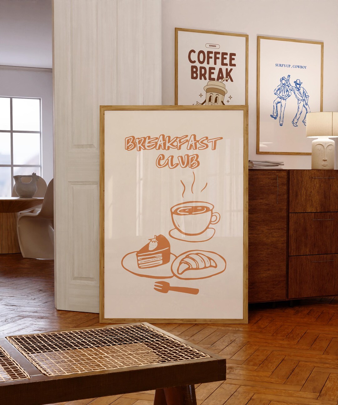 Breakfast Poster, Breakfast Club Print, Cafe Poster, Bar Cart Decor ...