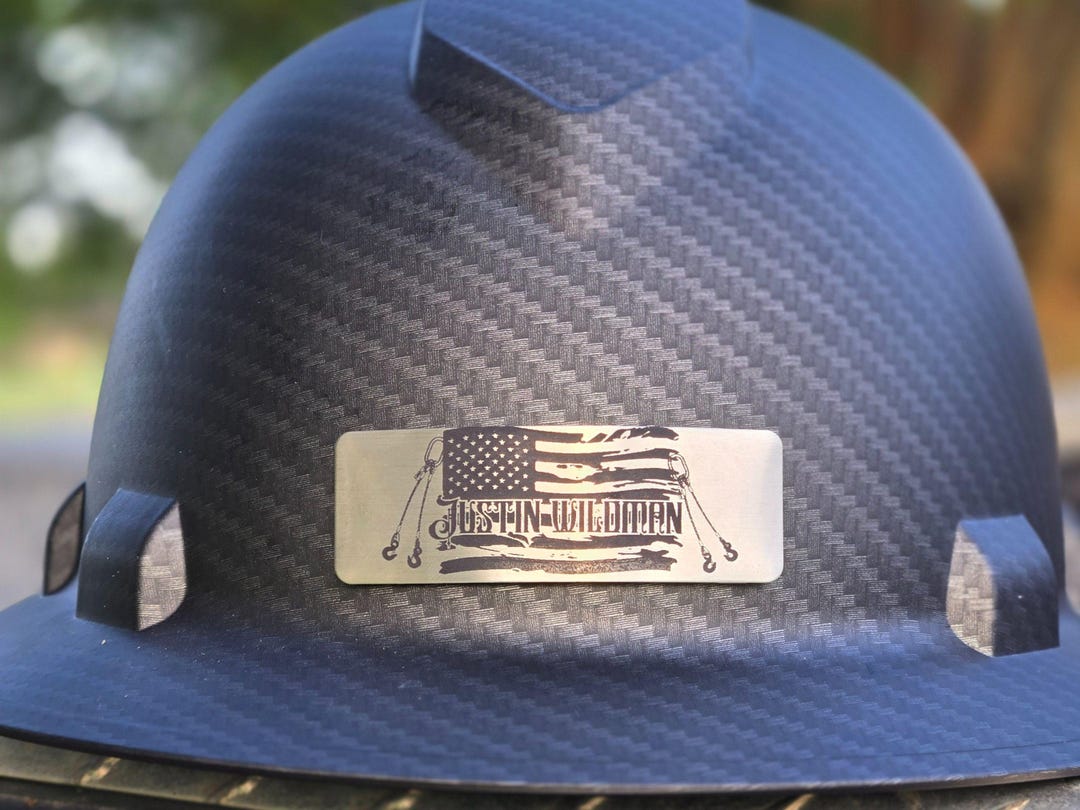 Personalized Safety Helmet Name Tag Plate Custom Hardhat Plate ...
