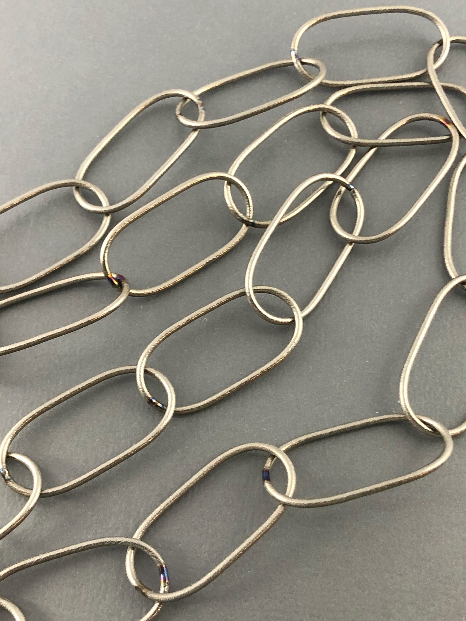 Titanium Chain Oval Links Hand Fabricated Chain | Etsy