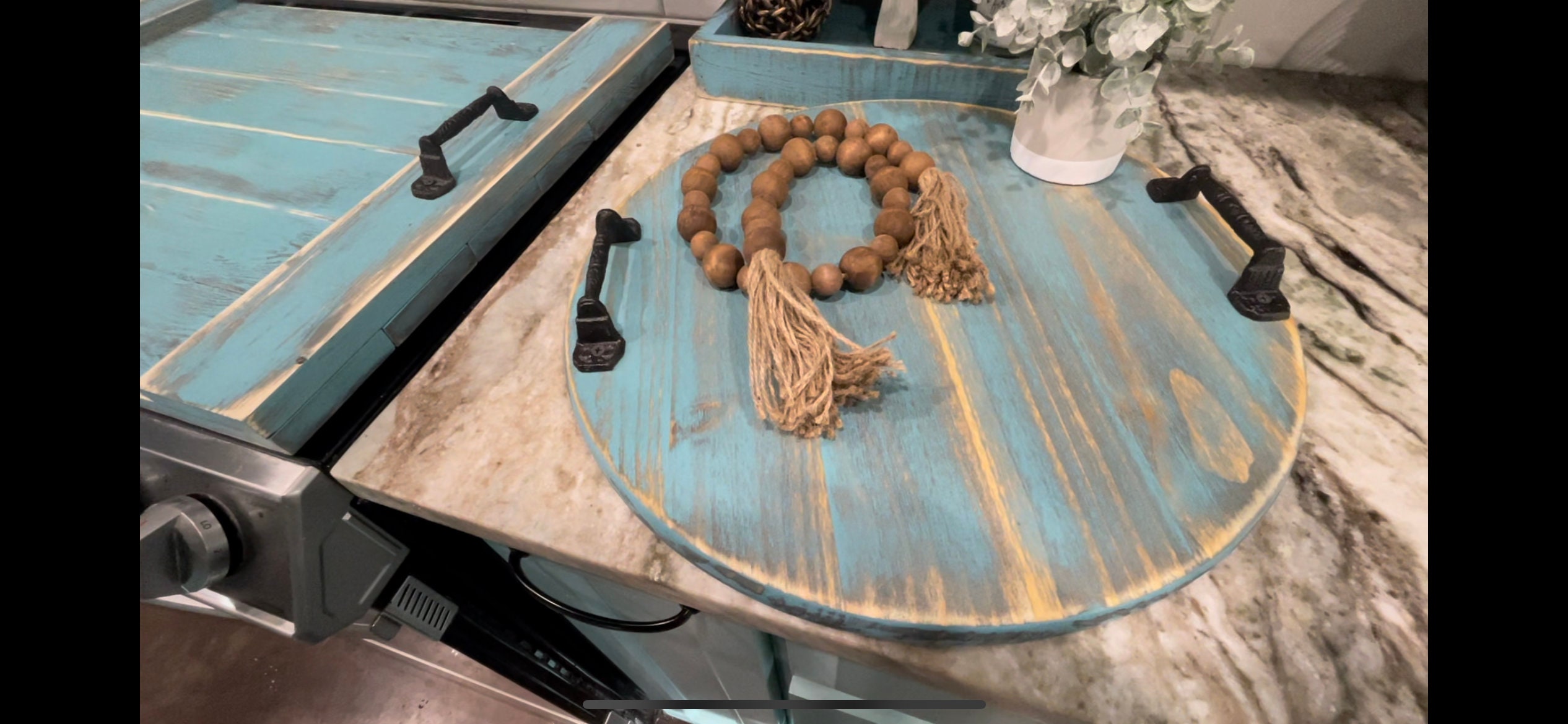 Farmhouse Centerpiece Tray Rustic Centerpiece Tray Table Centerpiece ...