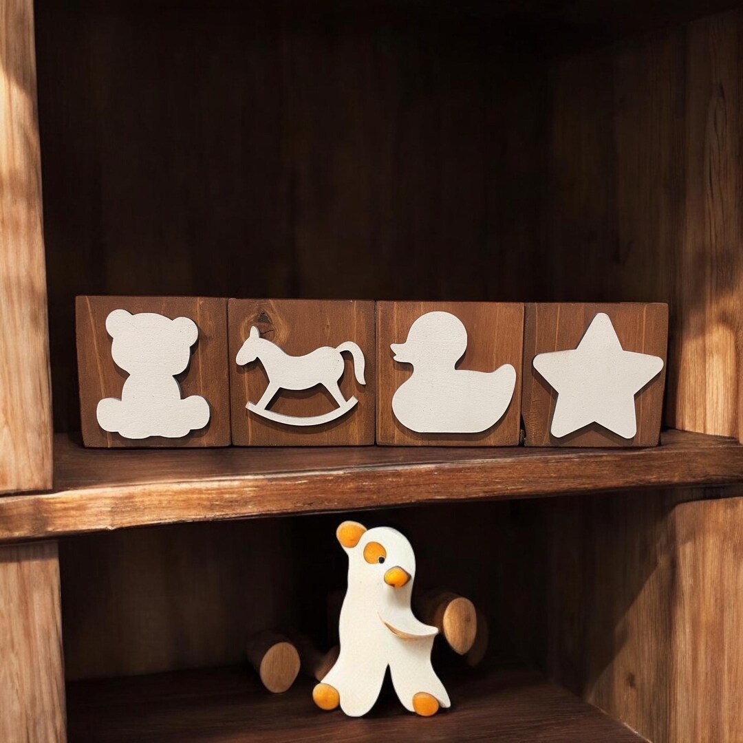 Rustic Nursery Block Set Farmhouse Block Set Nursery Block Set Nursery ...