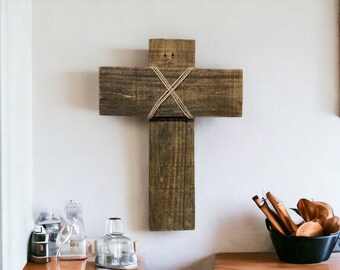 Farmhouse Cross Wooden Cross Rustic Cross Cross Tier Tray Decor ...