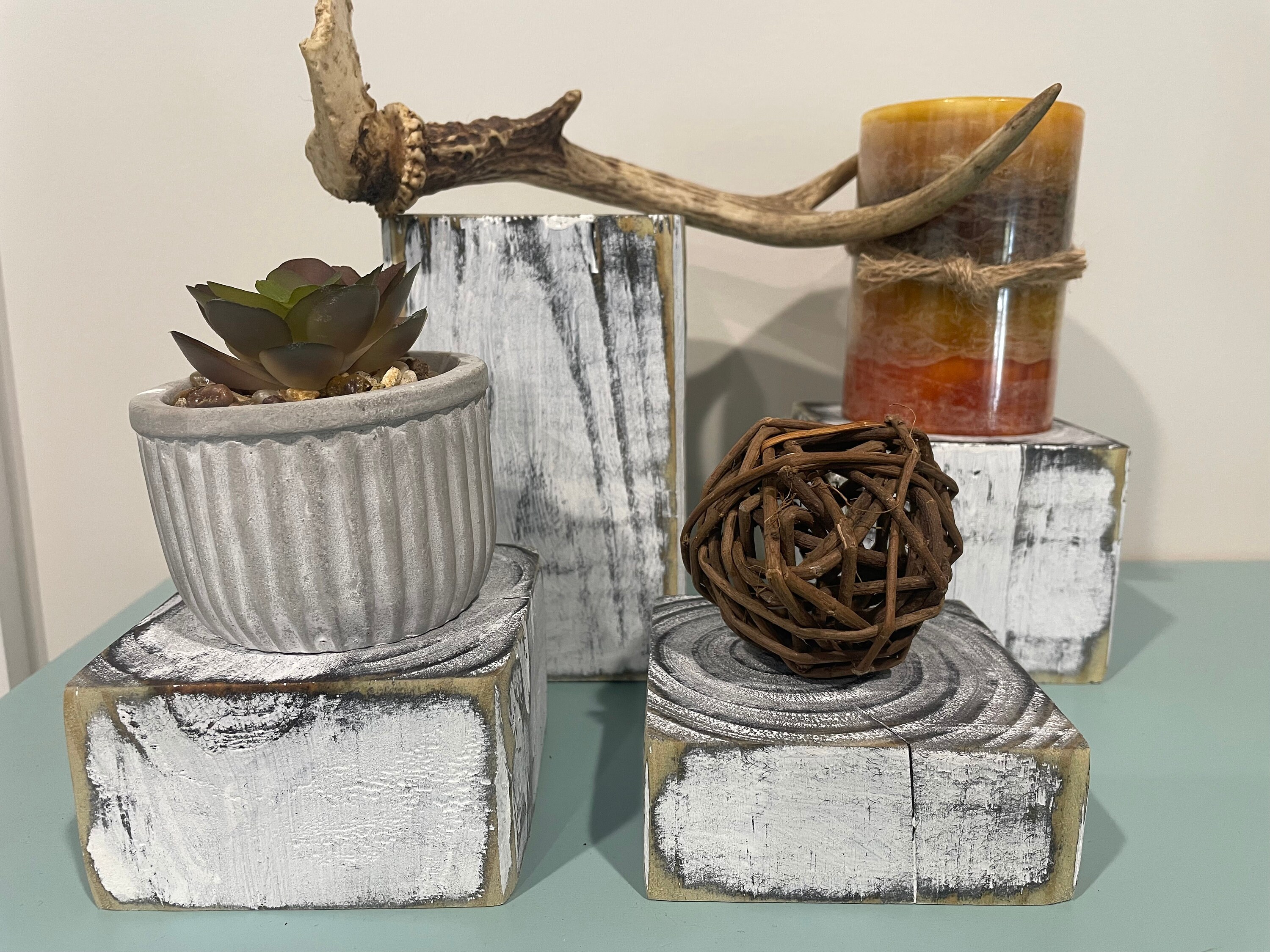 Wooden Riser Block Set Farmhouse Riser Set Rustic Block Riser Set ...