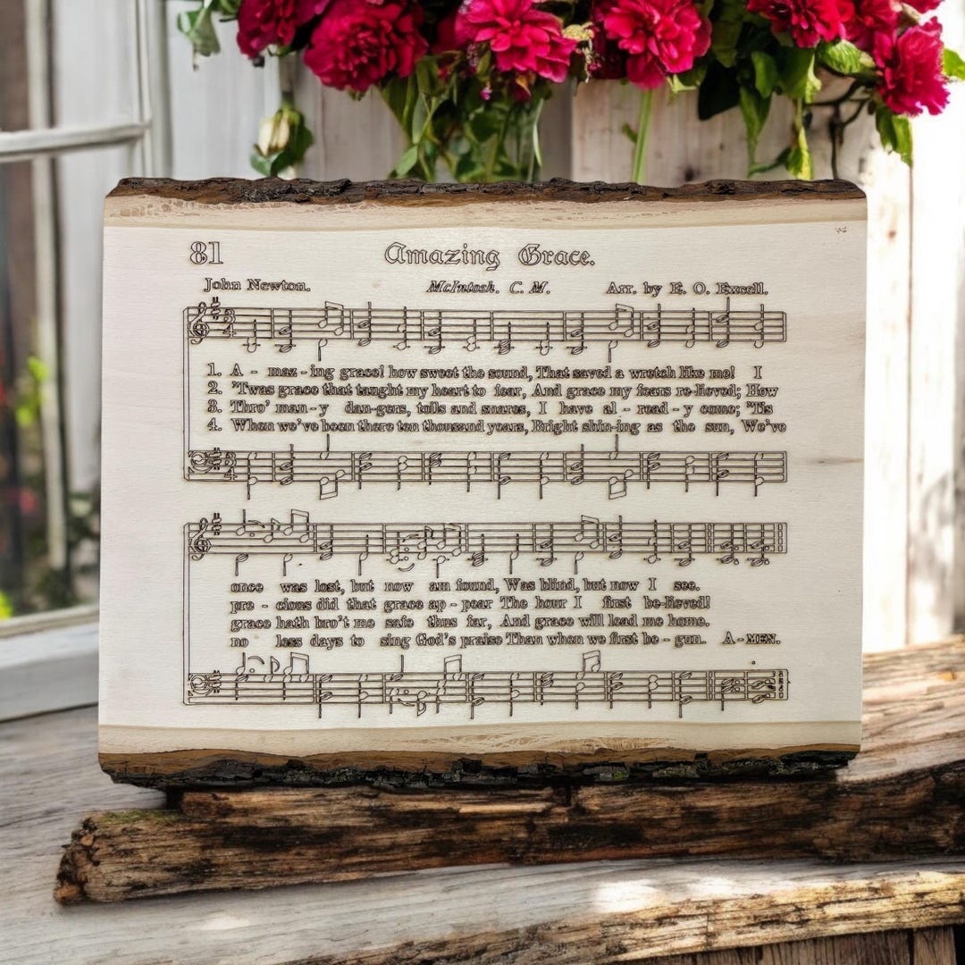 Amazing Grace Laser Engraved Live Edge Decor Piece Amazing Grace Decor ...