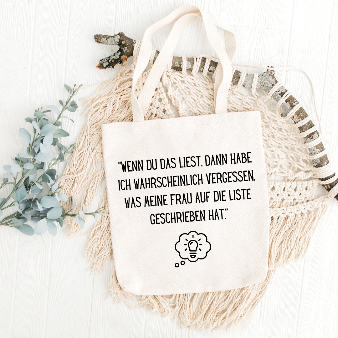 Shopping Bag for Men, Jute Bag, Funny, Shopping, Gift, Birthday ...