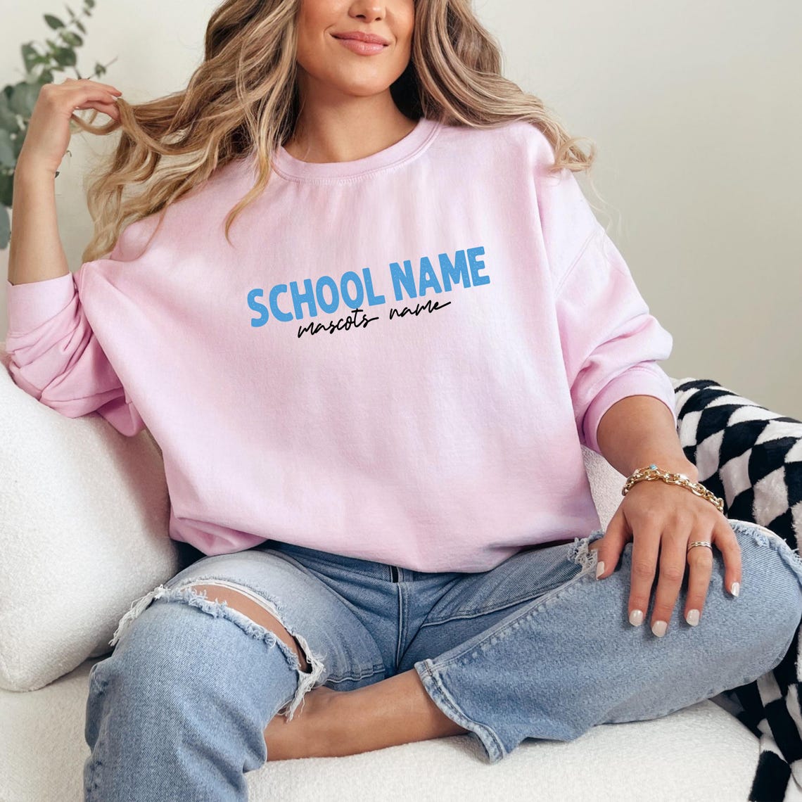 Custom School Sweatshirt, Custom Text Sweatshirt, School Logo ...