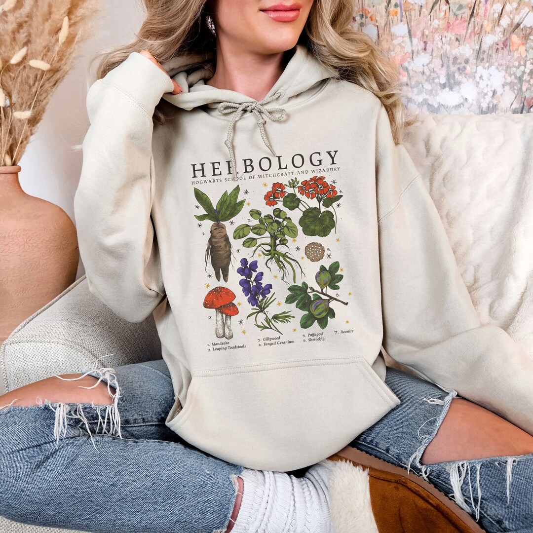 Herbology Plants Hoodie, Gardening Hoodie, Herbology Hoodie, Plant ...