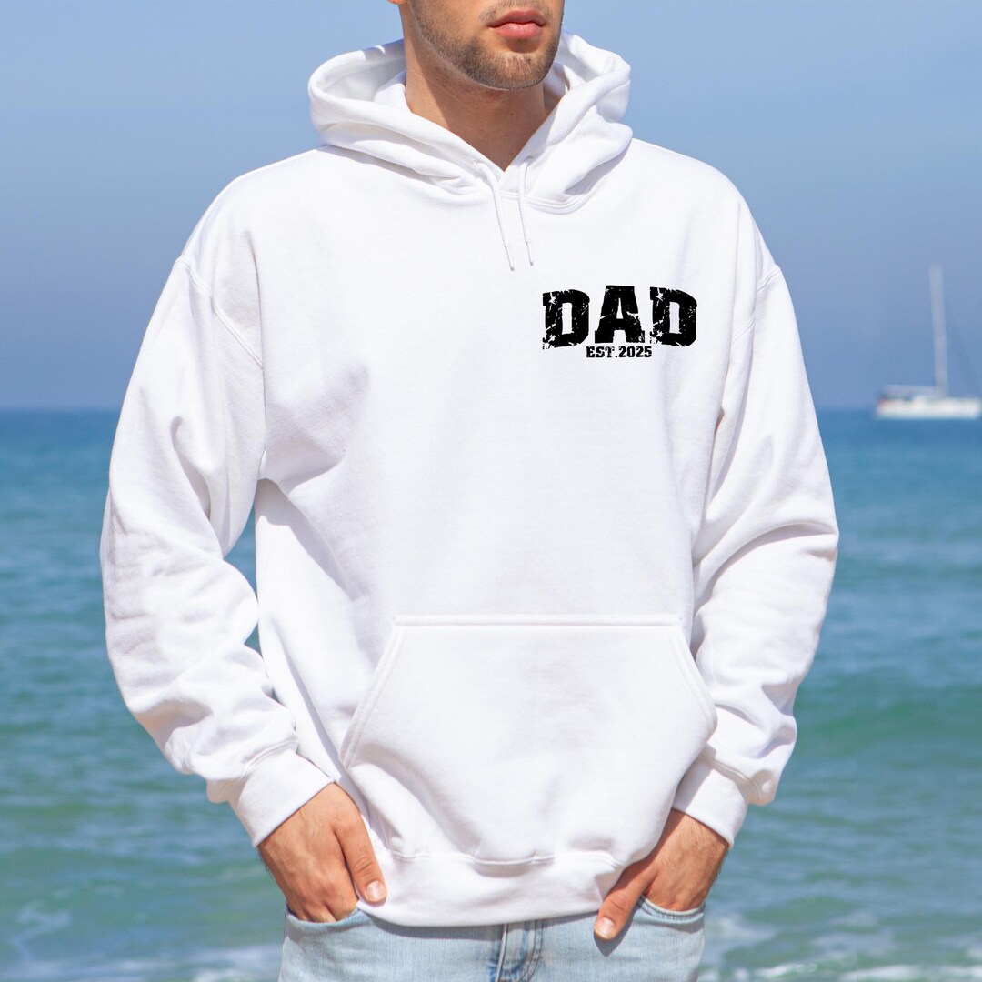 Personalized Dad Hoodie, Cute Fathers Day Gift, New Dad Hoodie, Custom ...