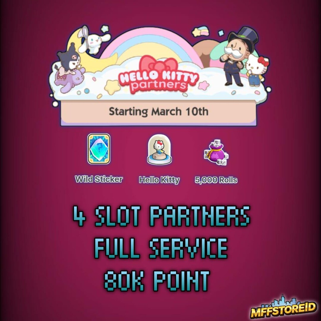4 Slot Partners - Monopoly_go - HK Partners - Full Carry 80k Point!! - Etsy