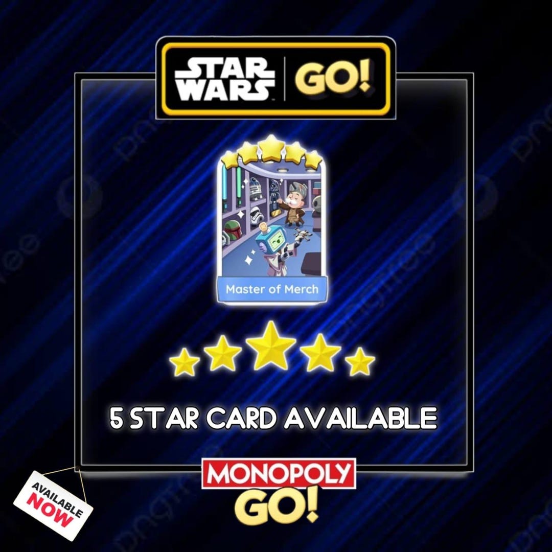 Master of Merch Monopoly_go 5 Star Stickers - Star Wars Go Album 1 ...