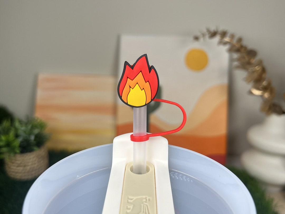 Fire Stanley Straw Cap Fire Flame Straw Cover Stanley Accessory for ...