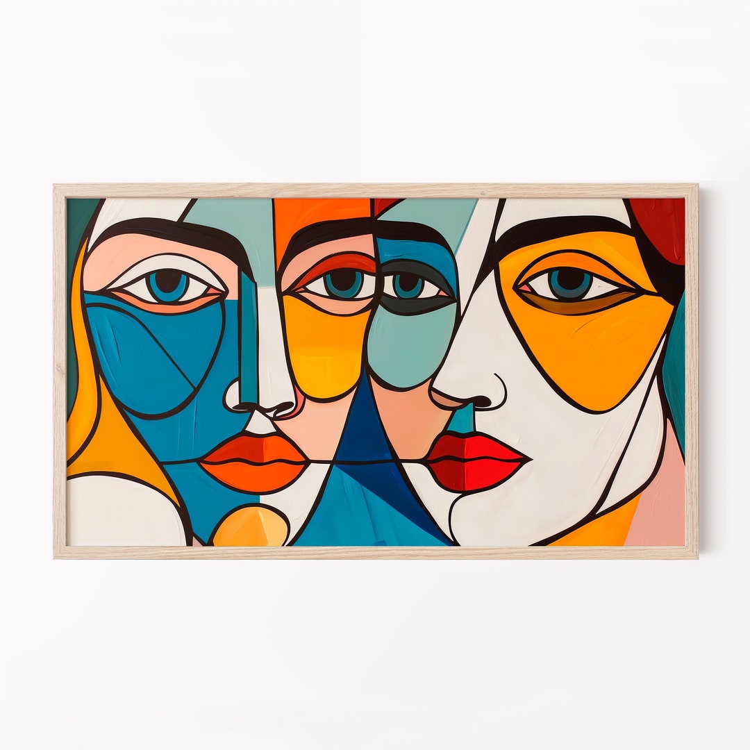 Picasso Frame Art Tv, Abstract Wall Art, Picasso Line Art, Abstract ...