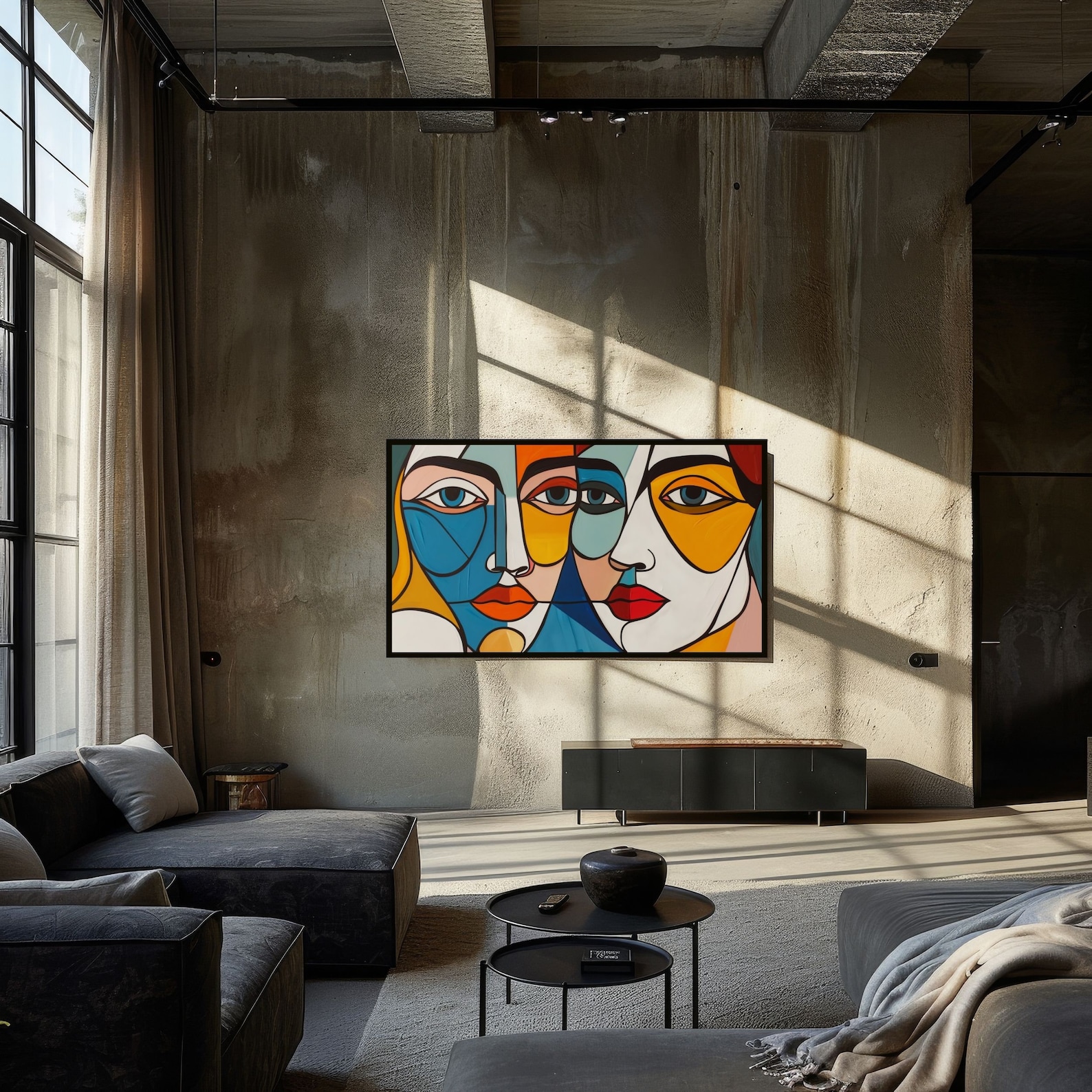 Picasso Frame Art Tv, Abstract Wall Art, Picasso Line Art, Abstract ...