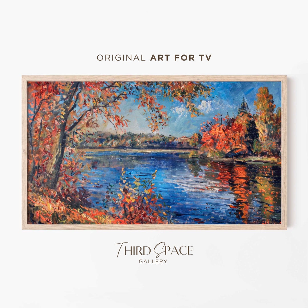 Autumn Tv Art, Monet Fall Art, Monet Autumn Landscape, Nature Art ...