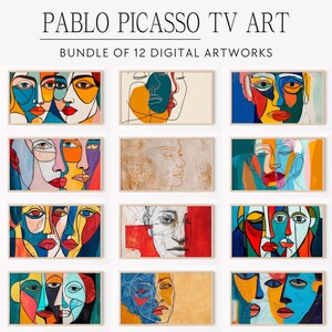 Picasso Bundle Tv Art Collection, Art for Samsung Tv, Abstract Art ...