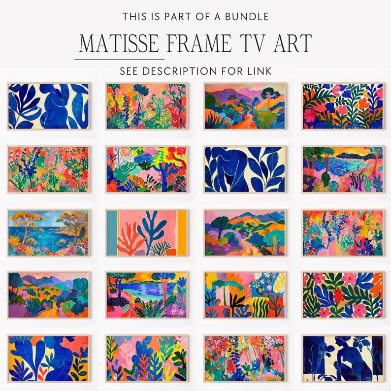 Matisse Tv Art, Matisse Blue Woman, Samsung Frame Tv Art, Minimalist ...