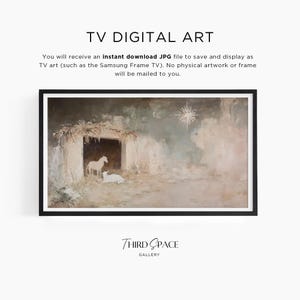 Christmas Frame Tv Art Nativity Scene, Jesus Birth Art, Holy Family ...
