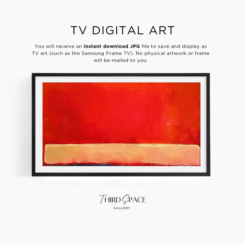 Mark Rothko Tv Kunst, Rothko Digitale Malerei, Moderne Wandkunst ...