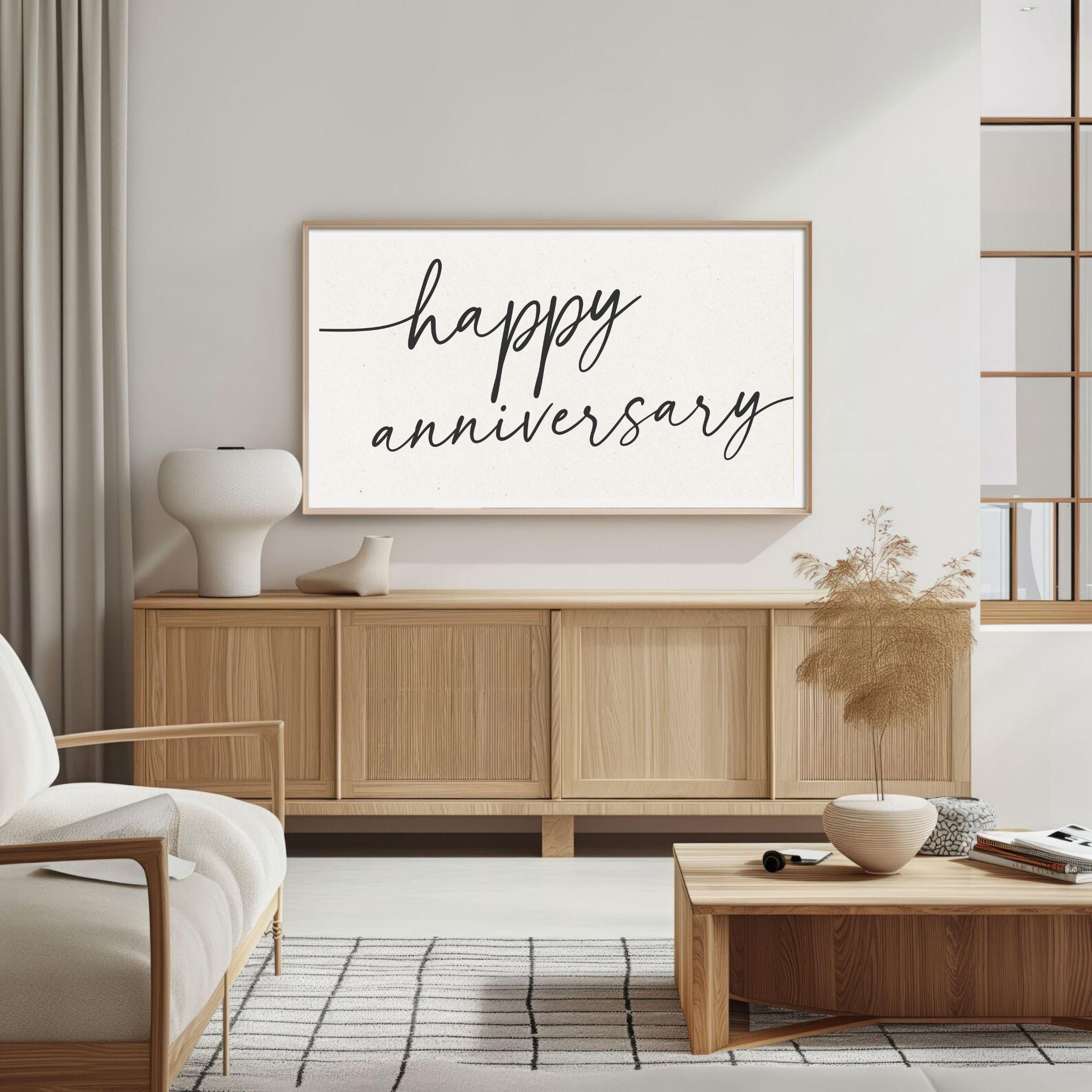 Happy Anniversary Samsung Frame TV Art - Calligraphy Quotes Typography ...