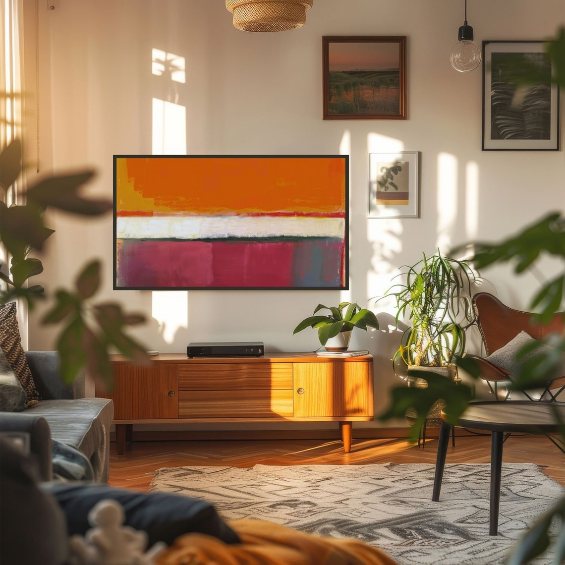 Red Abstract Rothko Style Art for Samsung Frame TV, Contemporary Frame ...