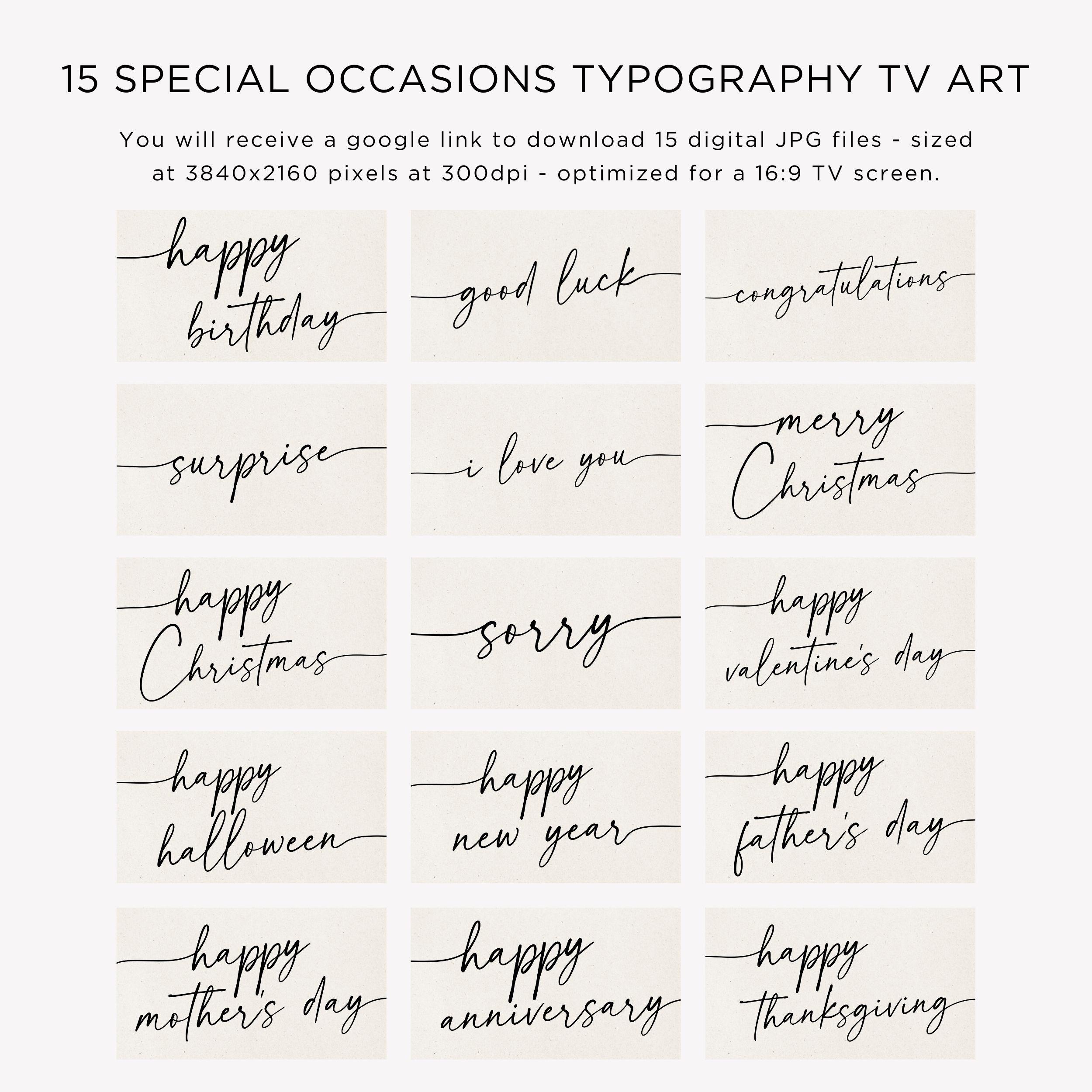Mega Bundle Quotes Calligraphy TV Art for Samsung Frame, Modern Wall ...