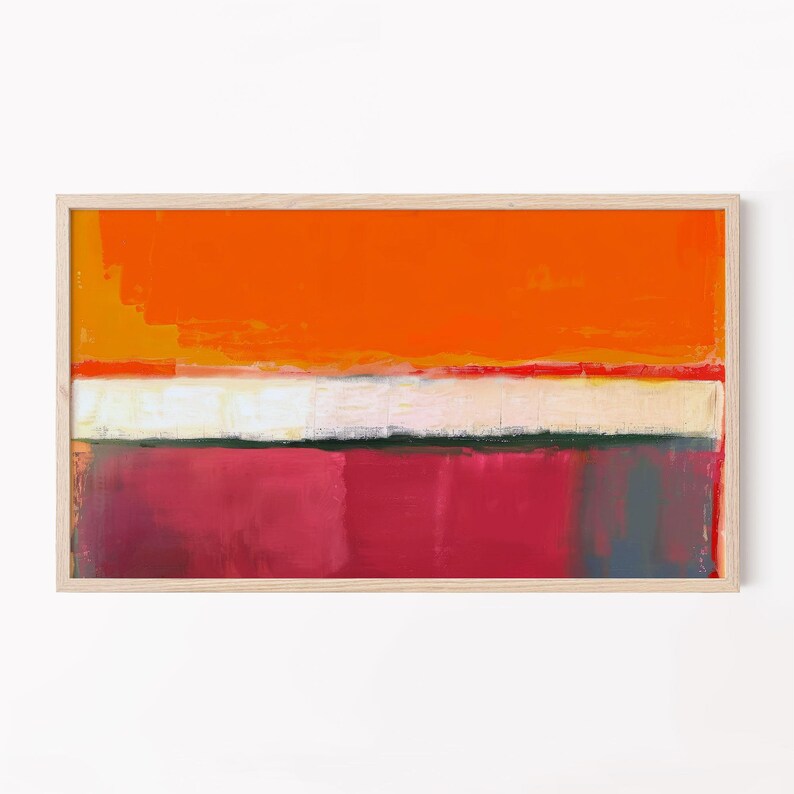 Red Abstract Rothko Style Art for Samsung Frame TV, Contemporary Frame ...