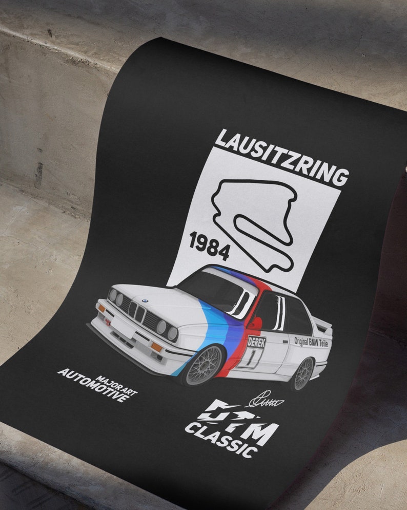 BMW E30 M3, Racing Car, DTM Limited, Motorsport Art, Wall Art Print ...