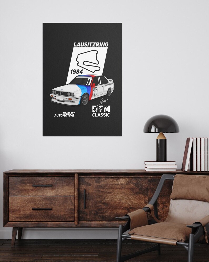 BMW E30 M3, Racing Car, DTM Limited, Motorsport Art, Wall Art Print ...