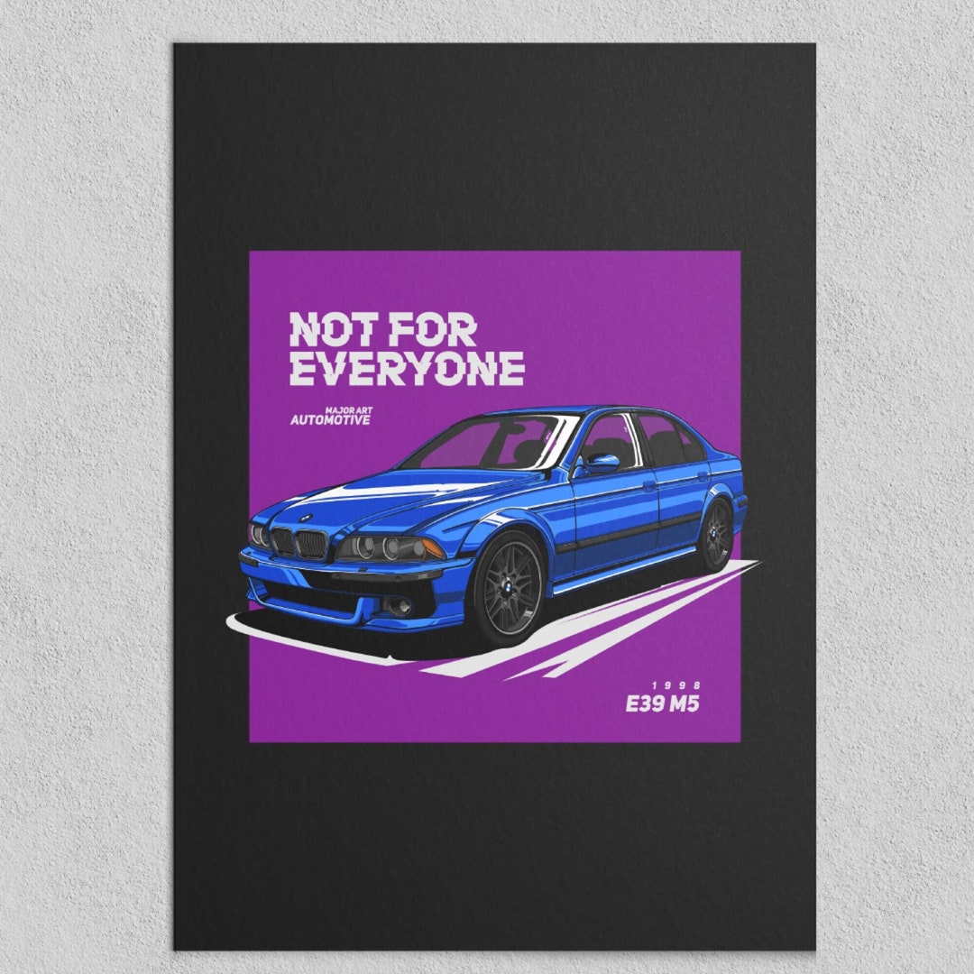 BMW M5 E39, Wall Art Print, Automotive Decor, Motorsport Enthusiast ...