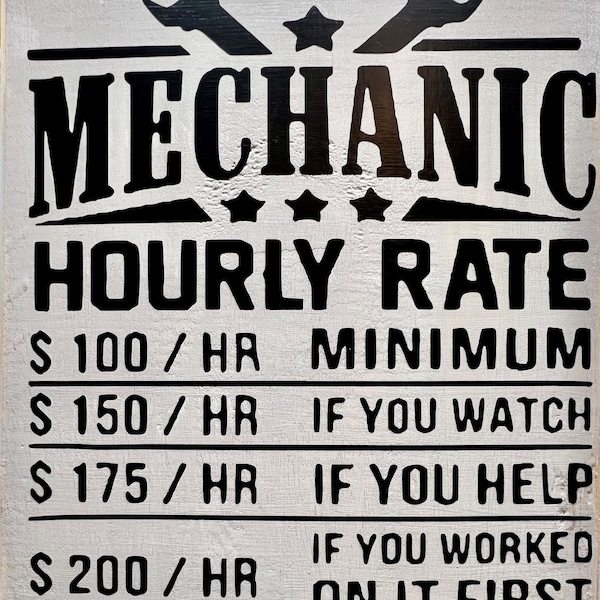 Vintage Mechanic Sign - Etsy