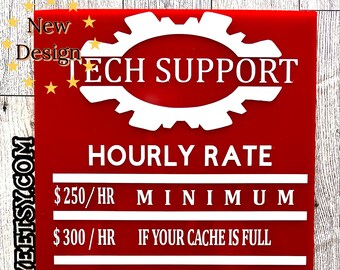 Tech Support Sign - Etsy