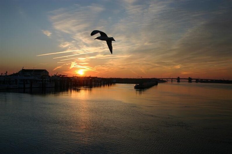 Sunset at Captree Draw Bridge Long Island - Etsy