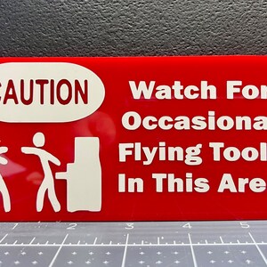 Funny Mechanics Toolbox Sign - Flying Tools - Garage Decor - Gifts for ...