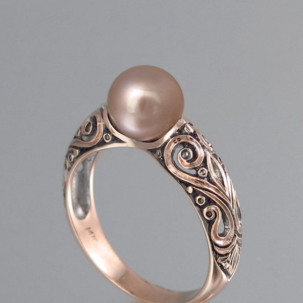 Pink Pearl Ring - Etsy