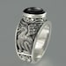 GRIFFIN Silver Ring With Black Onyx Gothic Medieval Unisex Gryffon Ring ...