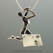 Silver Pendant ON THE RUN, Running Pendant, Figurative Jewelry, Ready ...