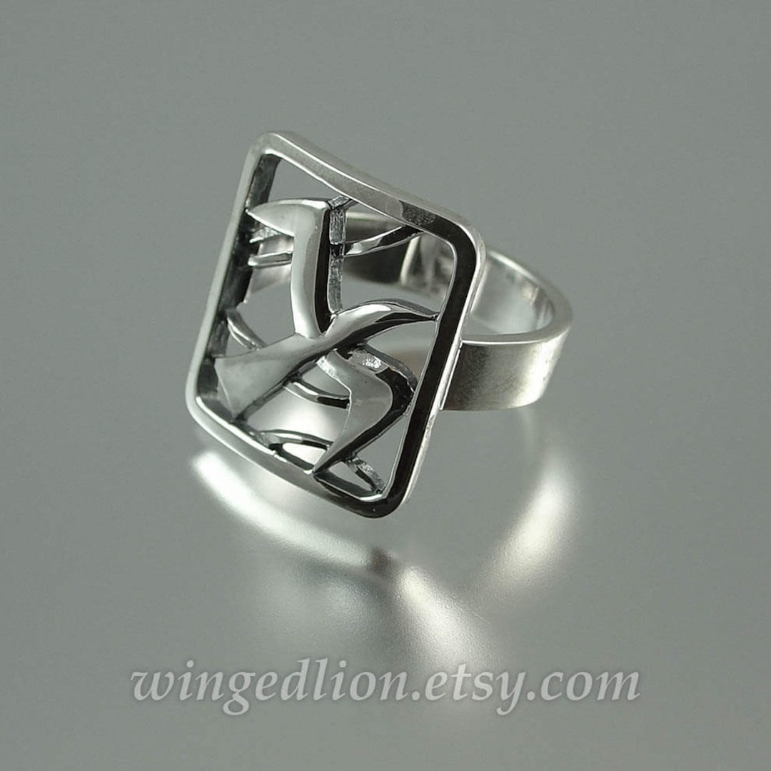 SEAGULL Sterling Silver Ring - Etsy