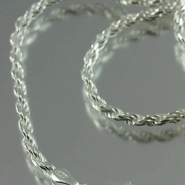 Silver Rope Chain - Etsy