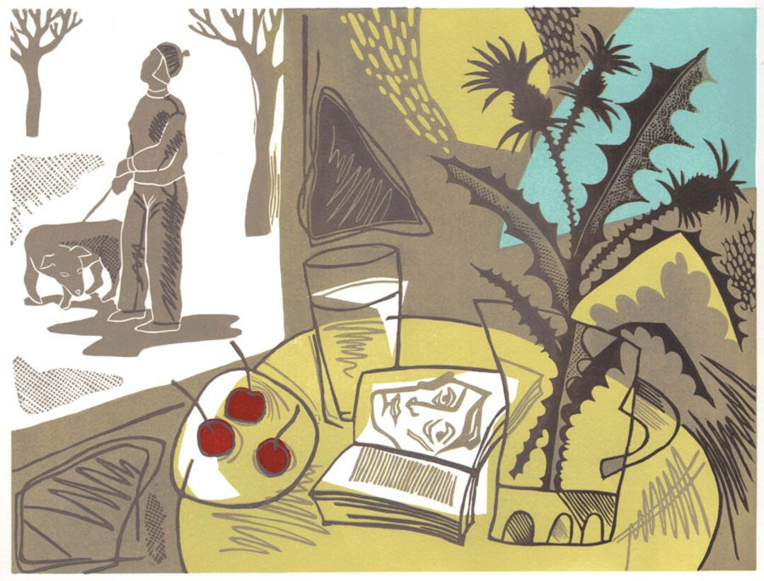 OCTOBER Linocut, Original Printmaking, Artwork by Natalia Moroz - Etsy