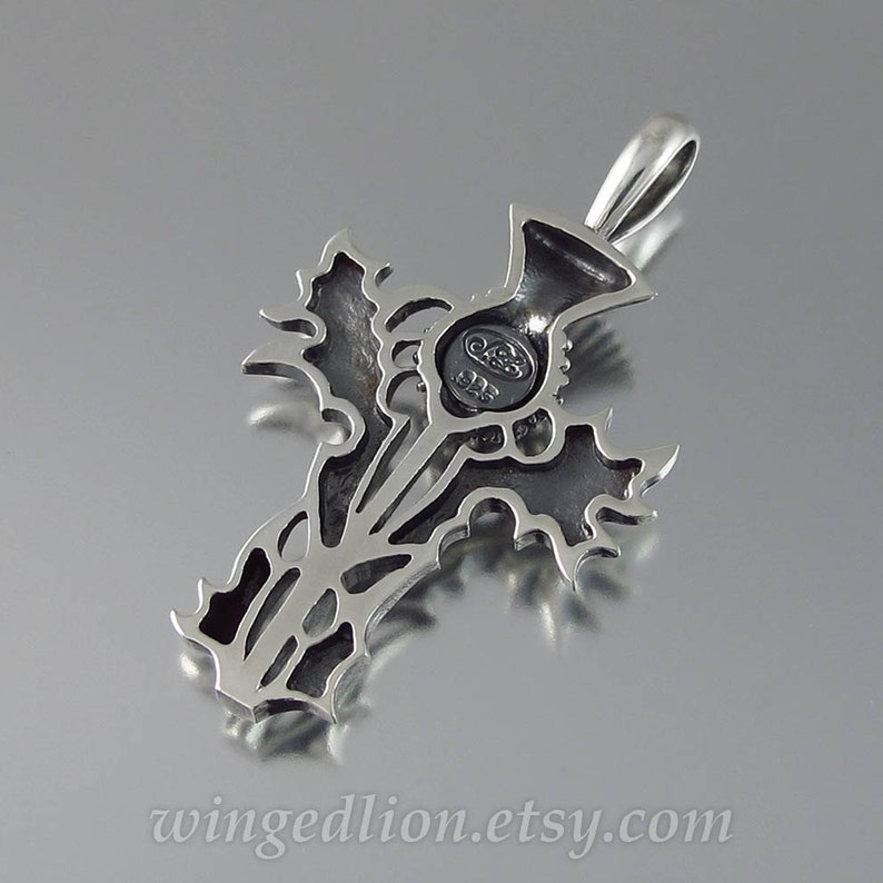 Scottish Thistle Pendant, Silver Thistle, THISTLE Silver Pendant Ready ...