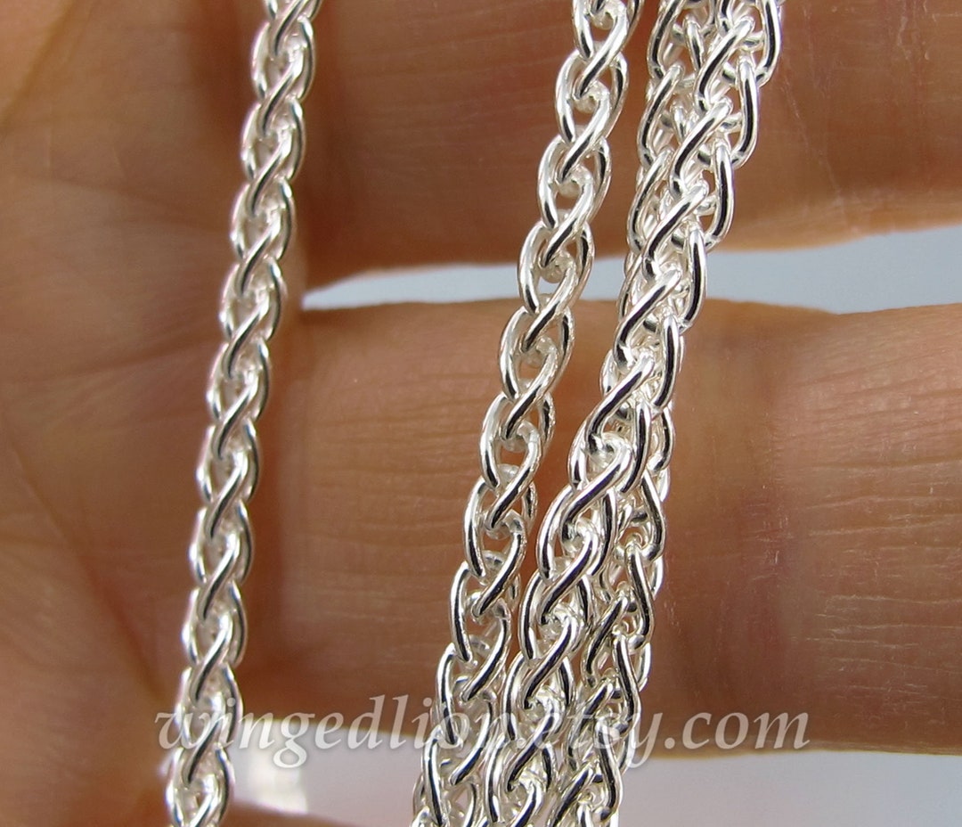 Sterling Silver Wheat Chain - Various Lengths - Etsy